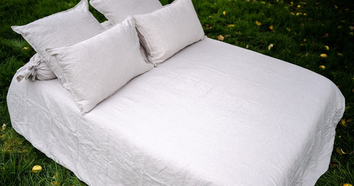 Drap Plat en Lin Lavé Naturel | Embrin